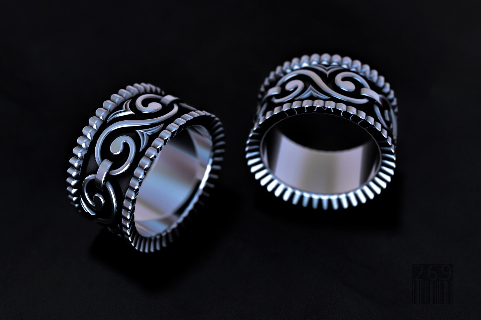 Silver ring patterns 3D - TurboSquid 1343089