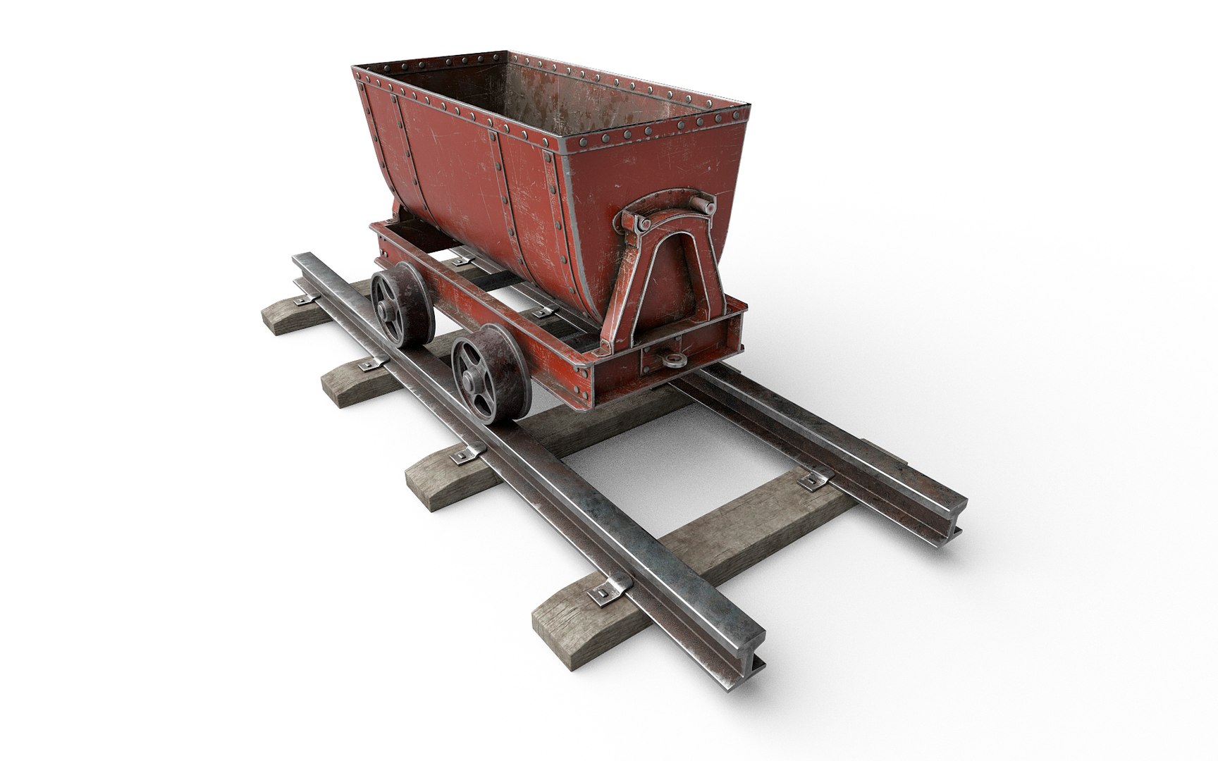3D Model Mine Cart V2 - TurboSquid 2138296