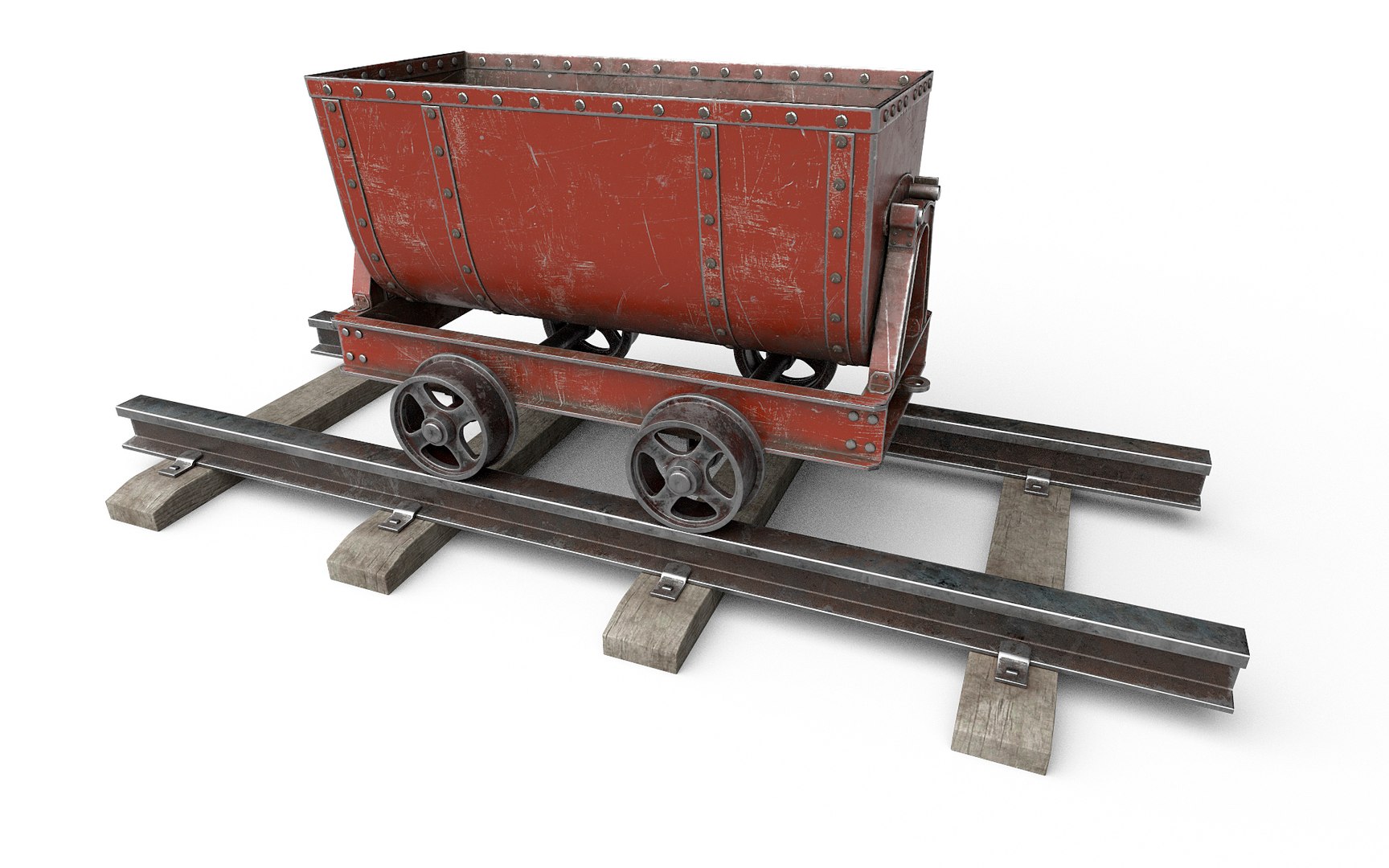 3D Model Mine Cart V2 - TurboSquid 2138296