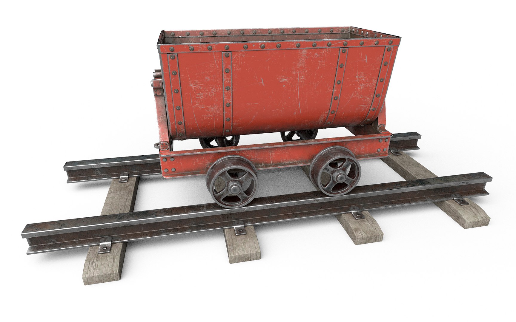 3D Model Mine Cart V2 - TurboSquid 2138296