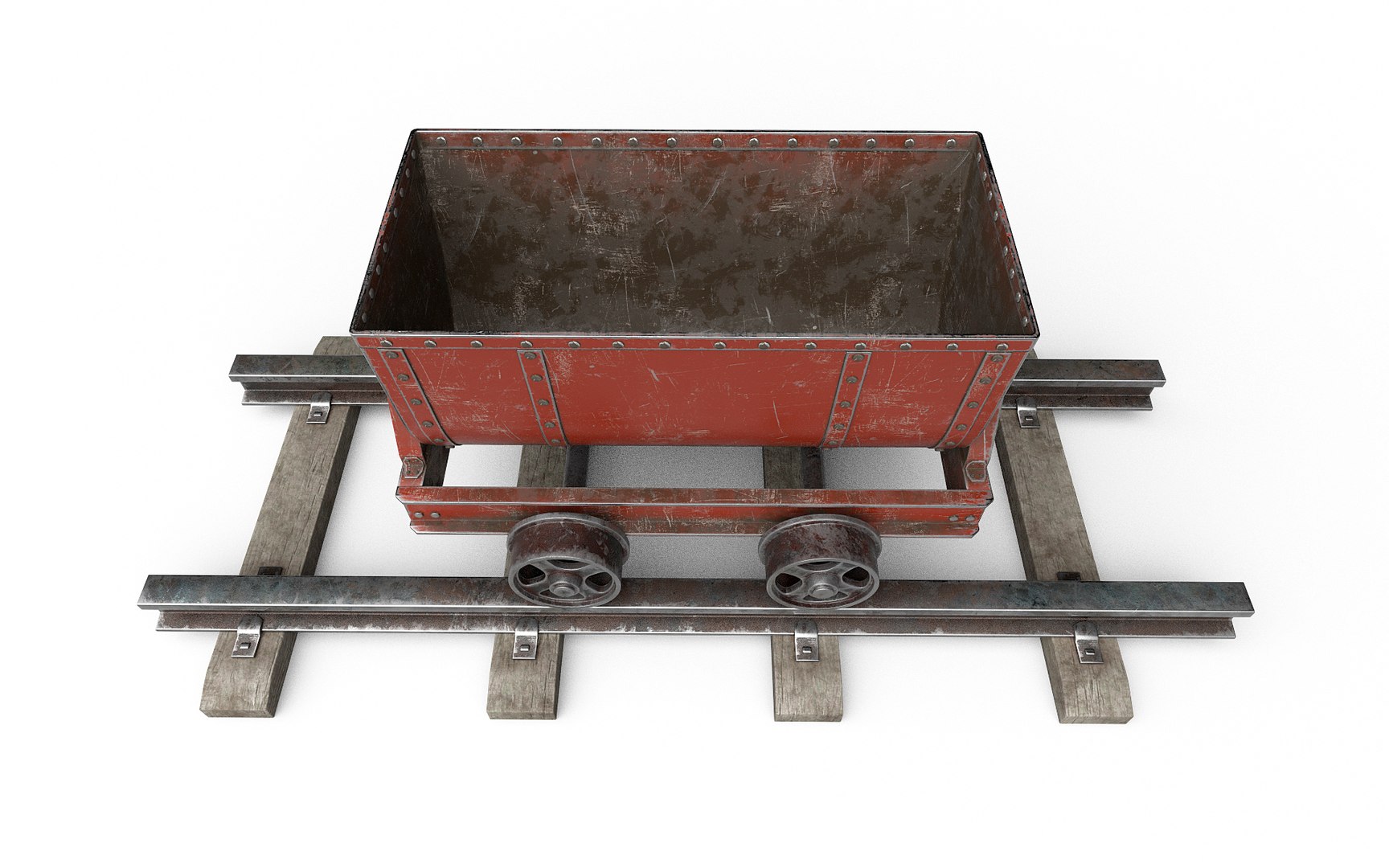 3D Model Mine Cart V2 - TurboSquid 2138296