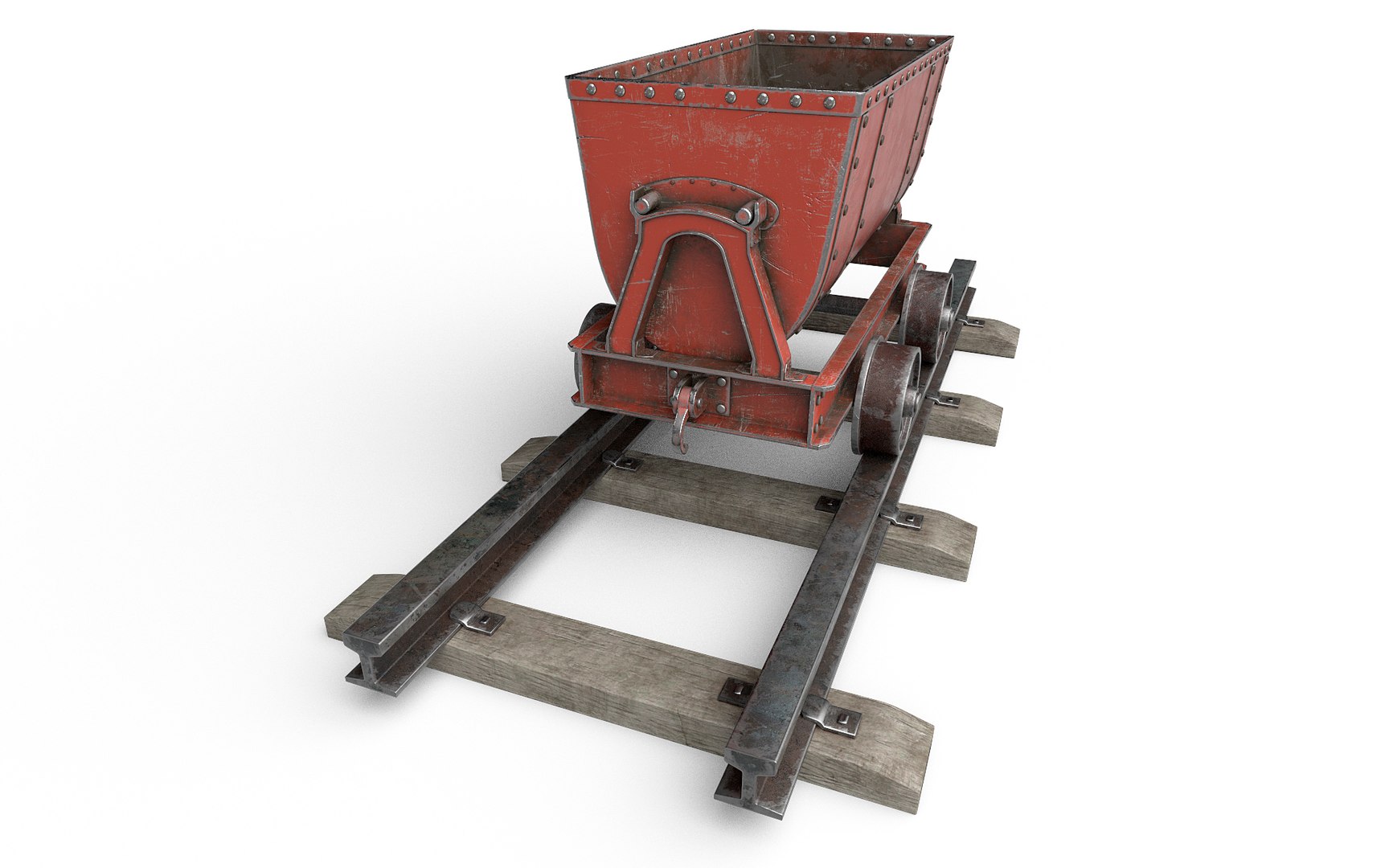 3D Model Mine Cart V2 - TurboSquid 2138296