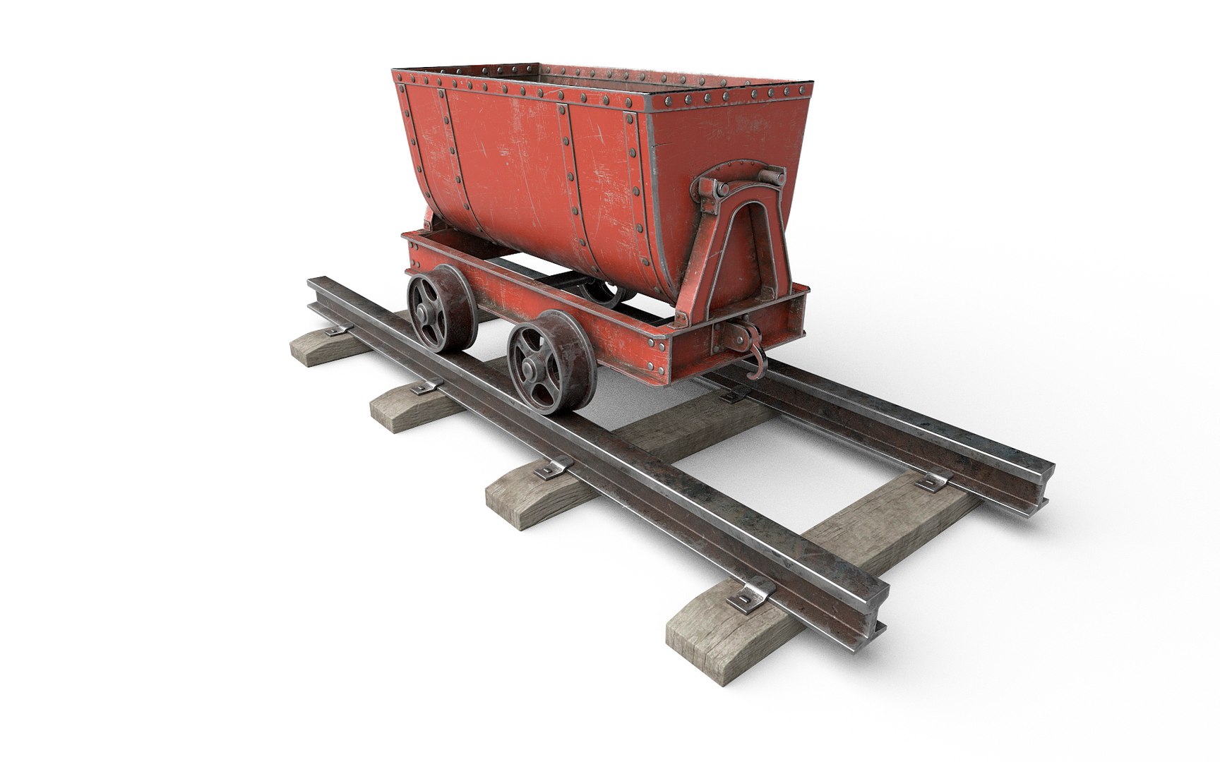 3D Model Mine Cart V2 - TurboSquid 2138296
