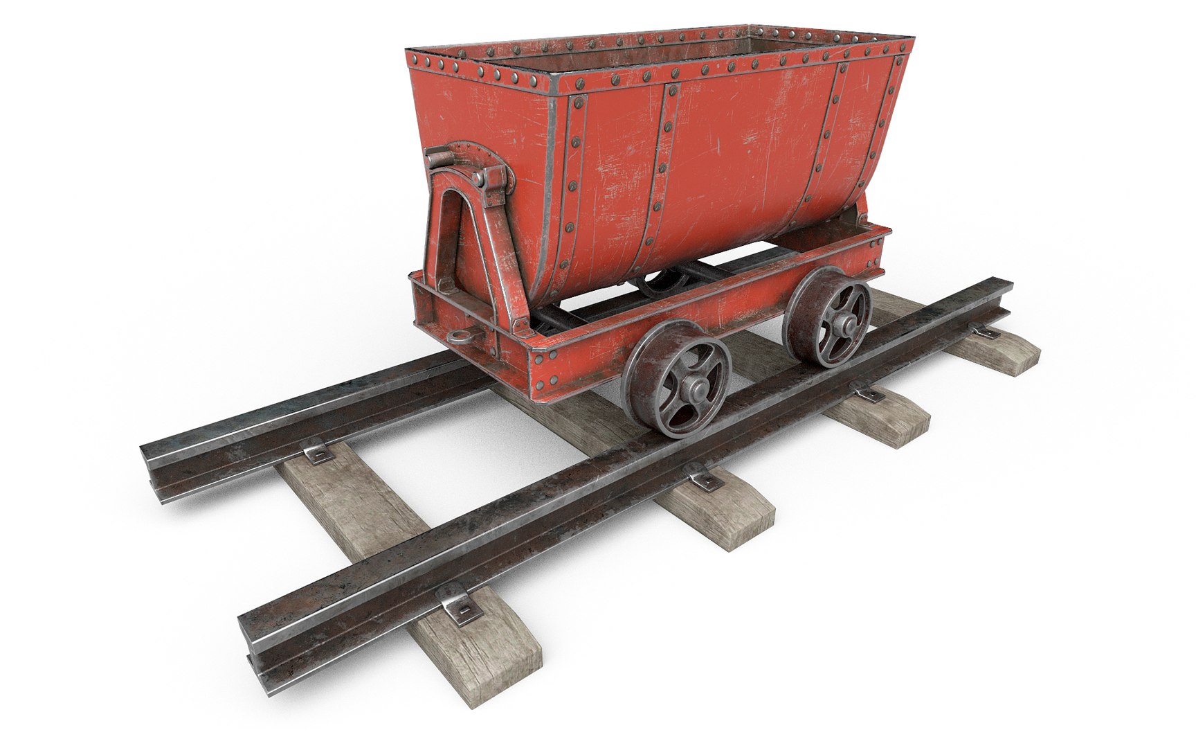 3D Model Mine Cart V2 - TurboSquid 2138296