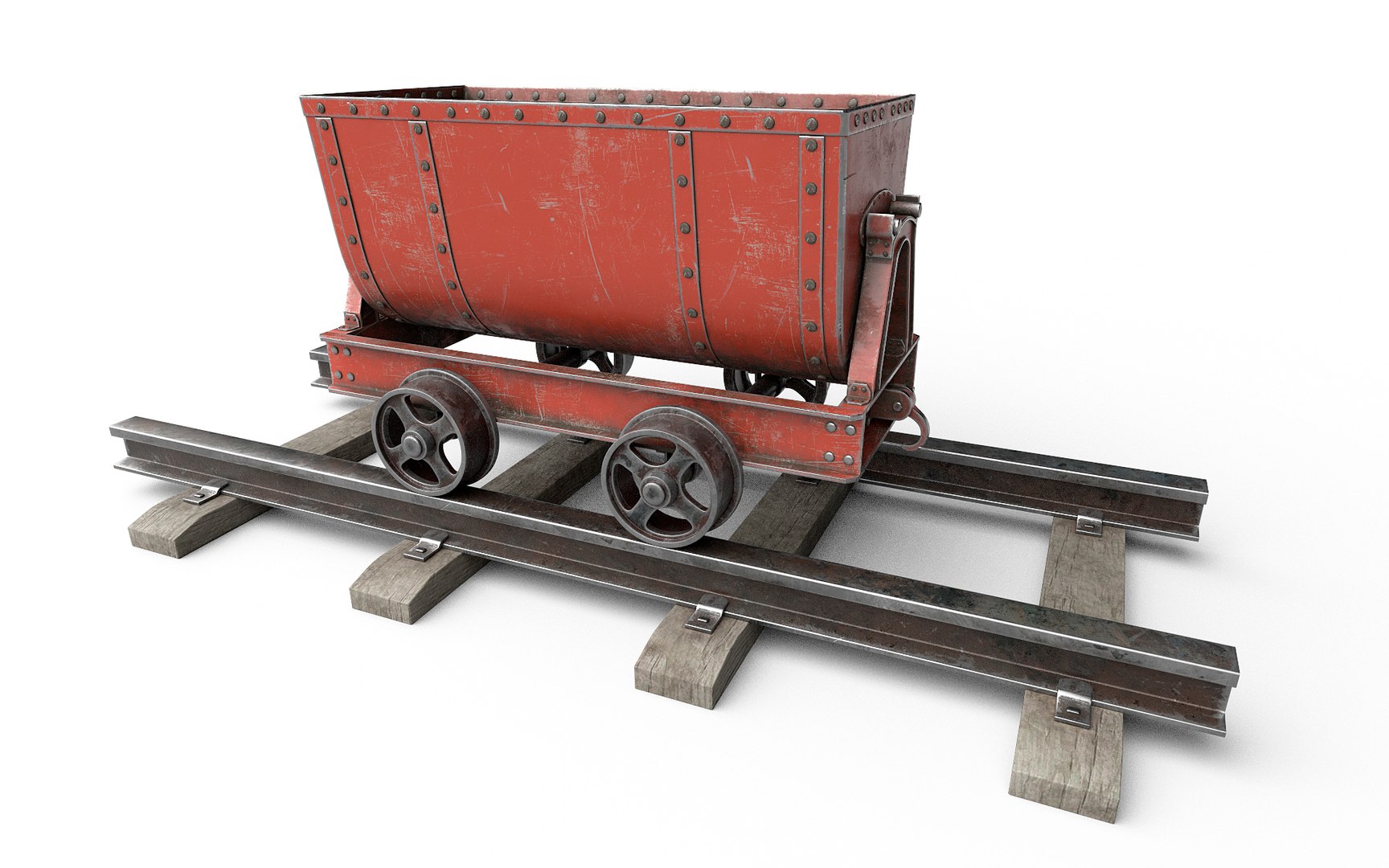 3D Model Mine Cart V2 - TurboSquid 2138296