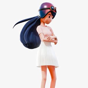 3D Model Azie Girl Toon N3 - TurboSquid 1879639