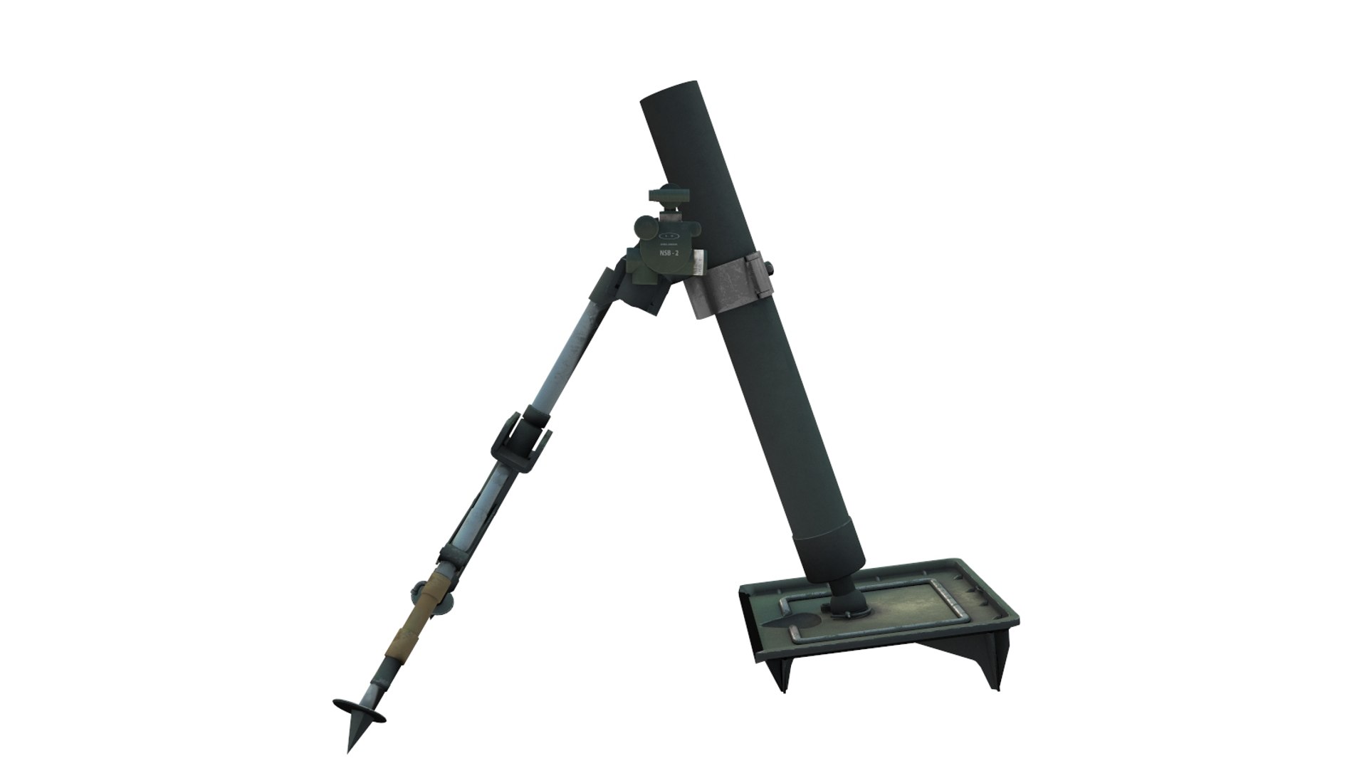 3d M57 60mm Mortar Model
