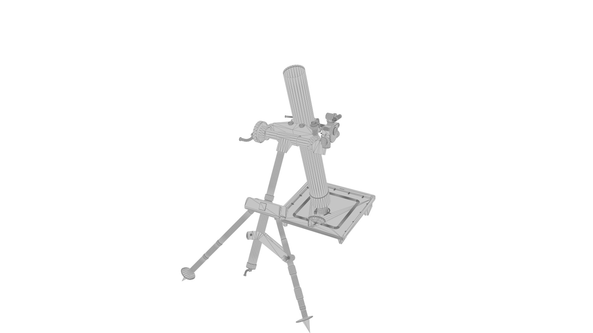 3d M57 60mm Mortar Model