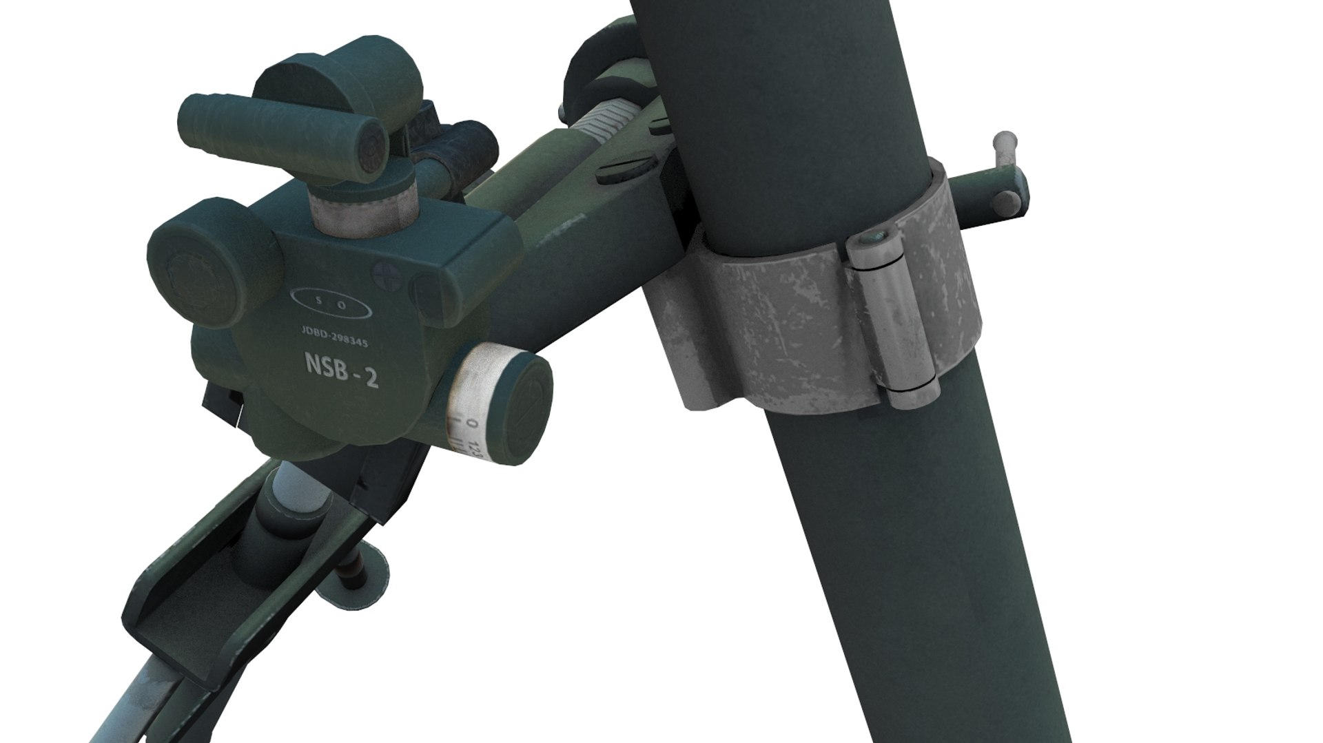 3d M57 60mm Mortar Model