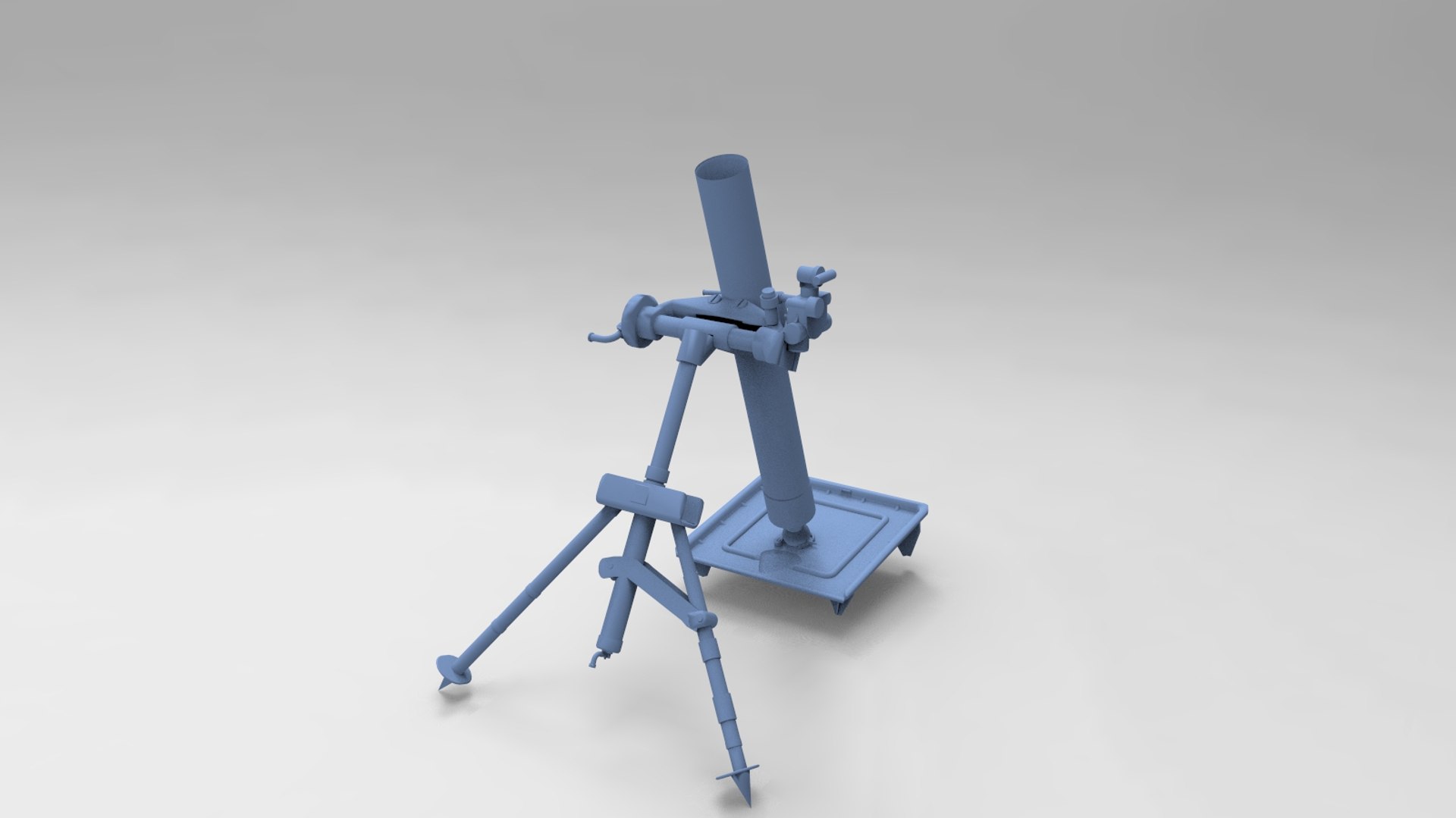 3d M57 60mm Mortar Model