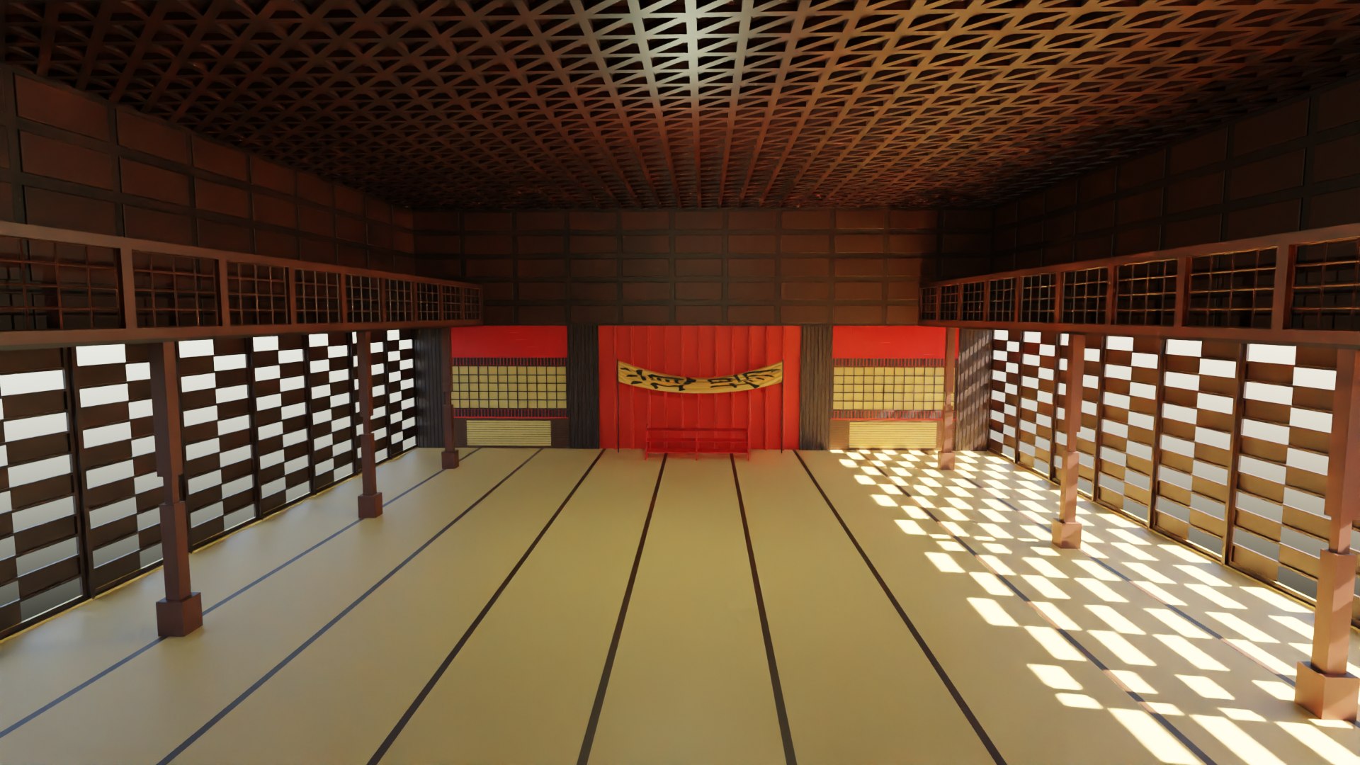 modelo 3d Sala de lucha del dojo - TurboSquid 2157967