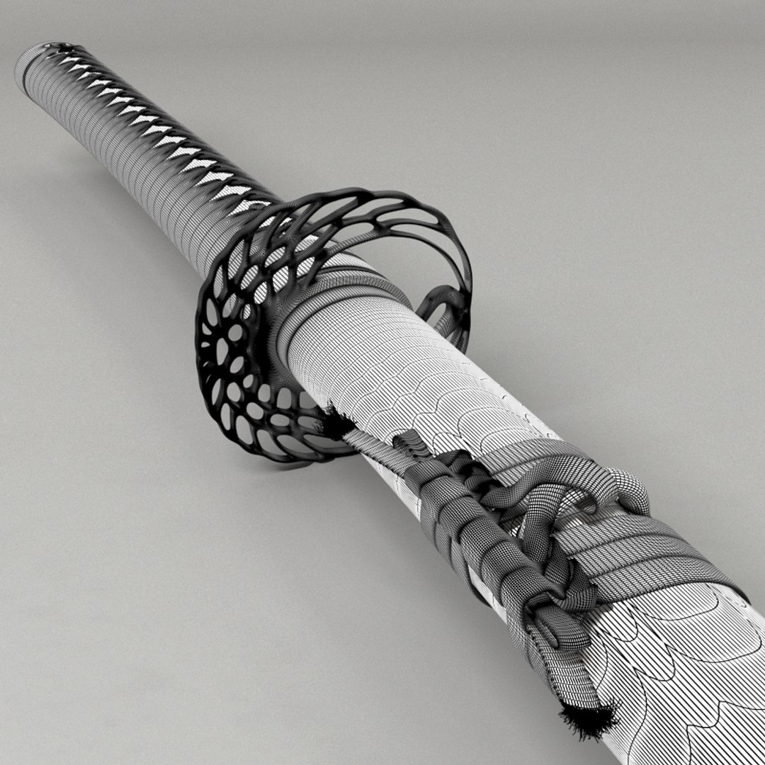 3d model katana sword