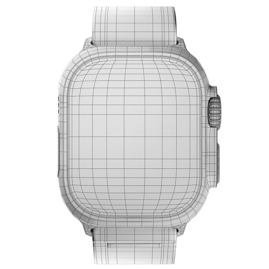 Apple Watch Ultra YellowBeige TrailLoop Model - TurboSquid 2056687