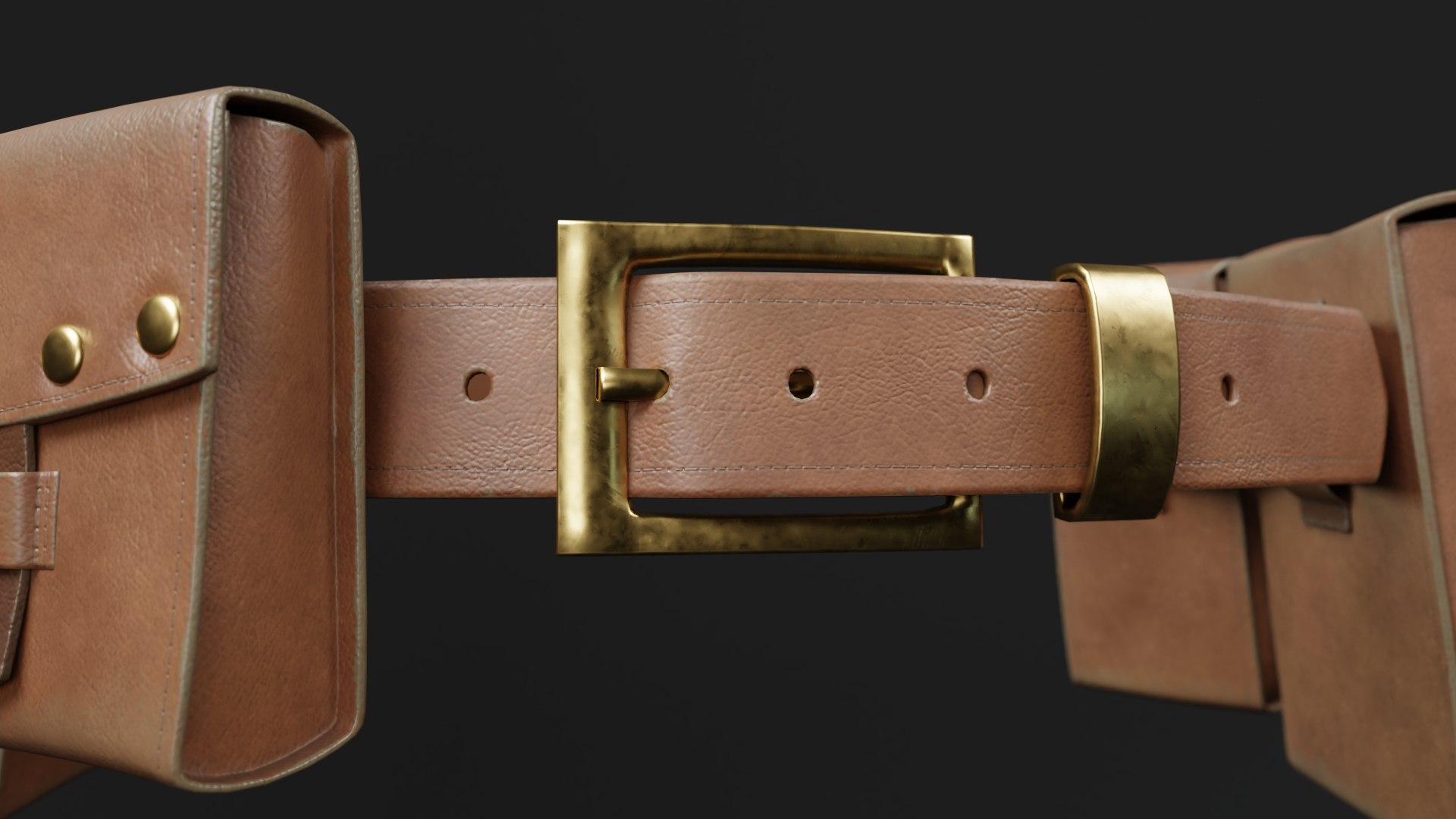 Leather Belt Pouches Bags 3D Model - TurboSquid 1576354