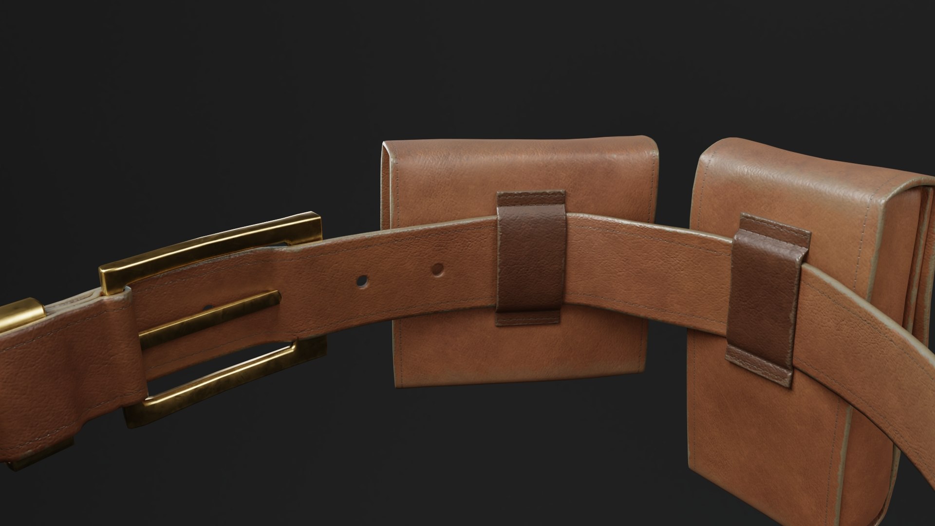 Leather Belt Pouches Bags 3D Model - TurboSquid 1576354