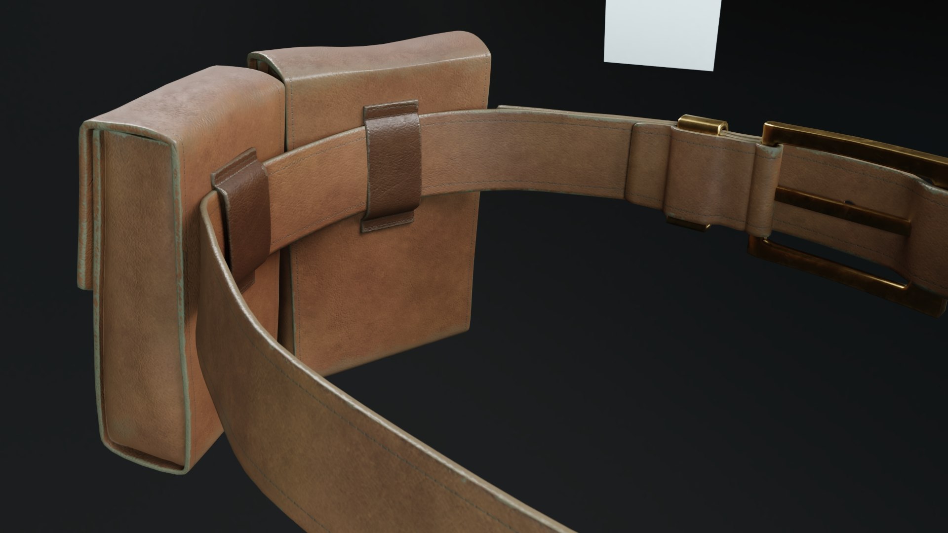 Leather Belt Pouches Bags 3D Model - TurboSquid 1576354