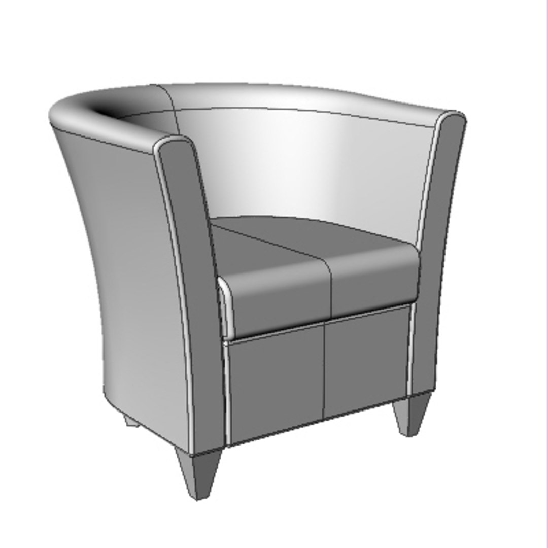 John Bronco Armchair 3d Model