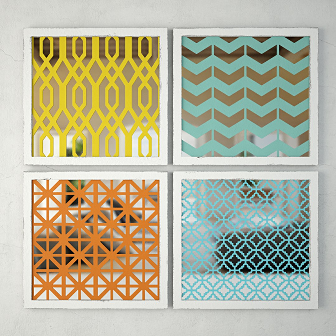 Square wall art 3D model - TurboSquid 1198983