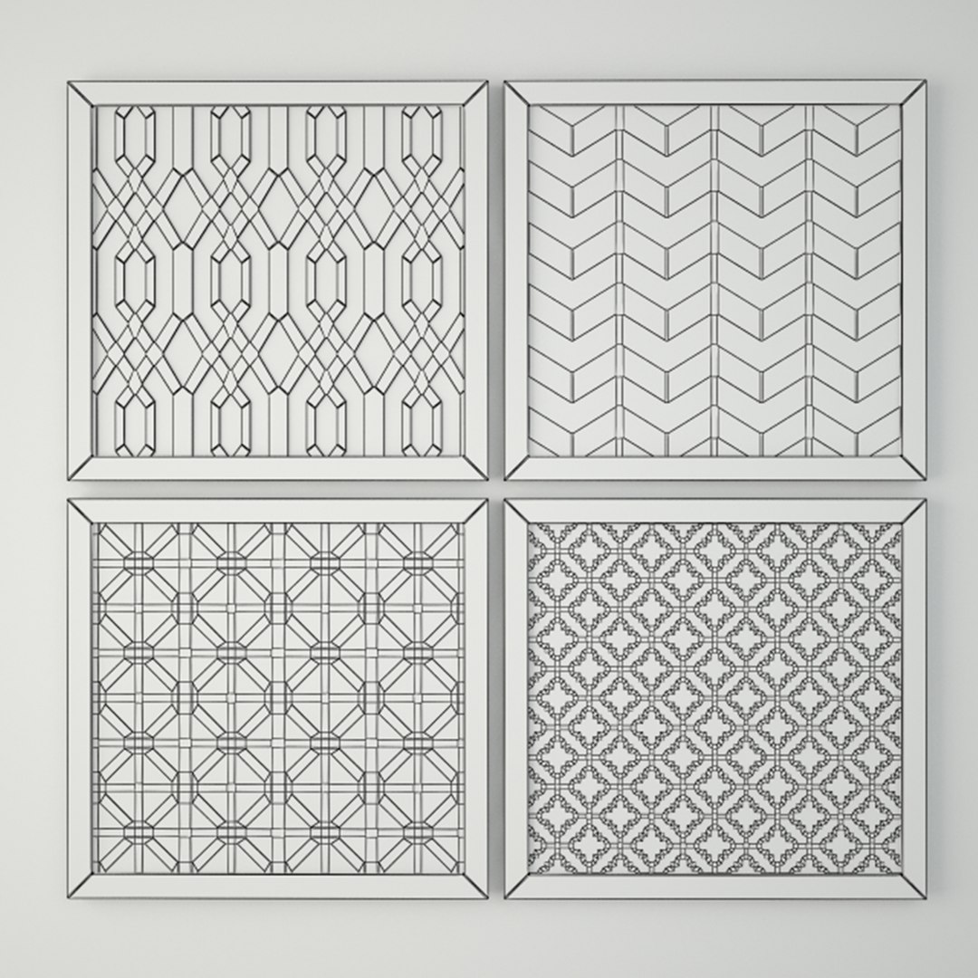 Square wall art 3D model - TurboSquid 1198983