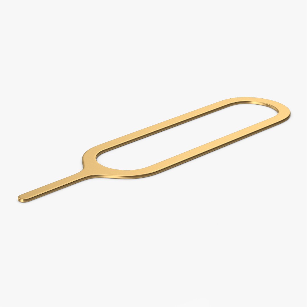 Gold Sim Pin Key 3D model - TurboSquid 2112941