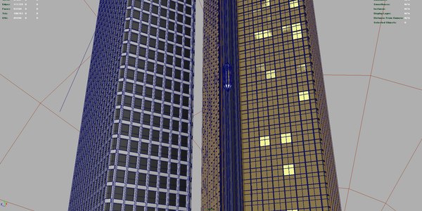 3d model of glass tower inferno