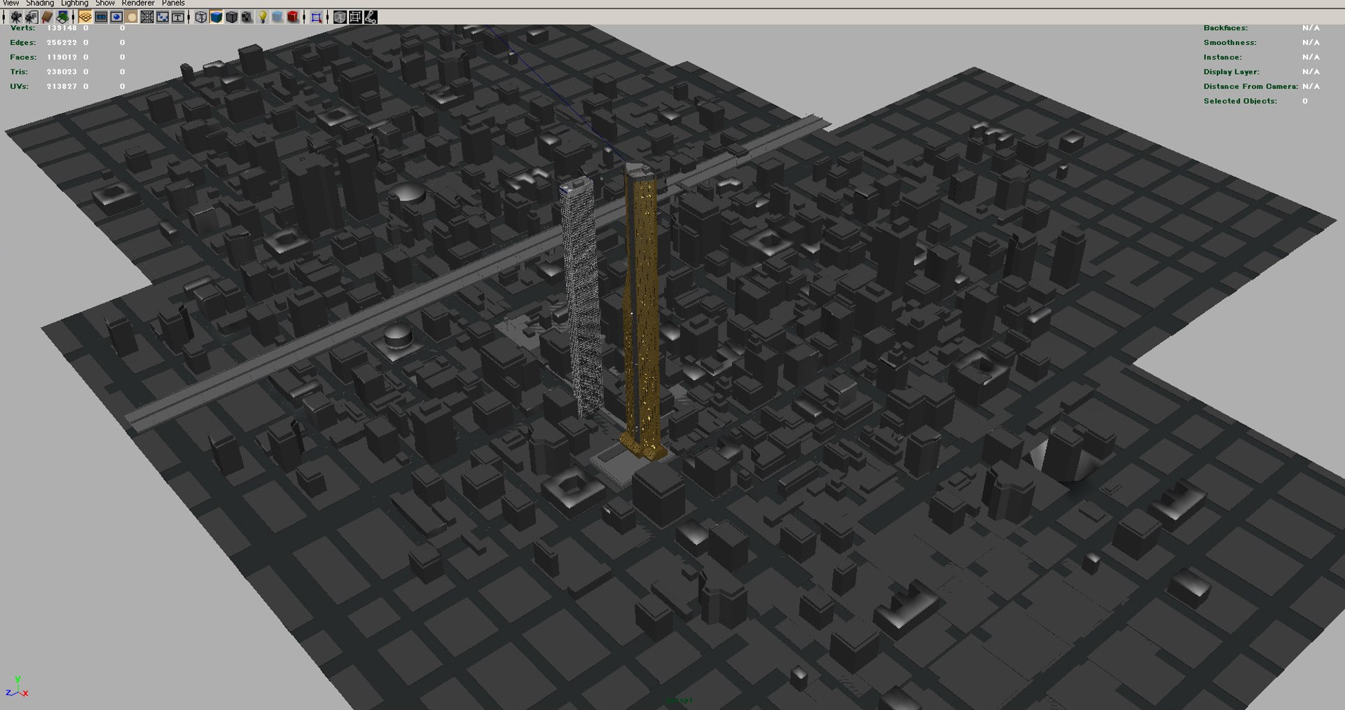 3d Model Of Glass Tower Inferno