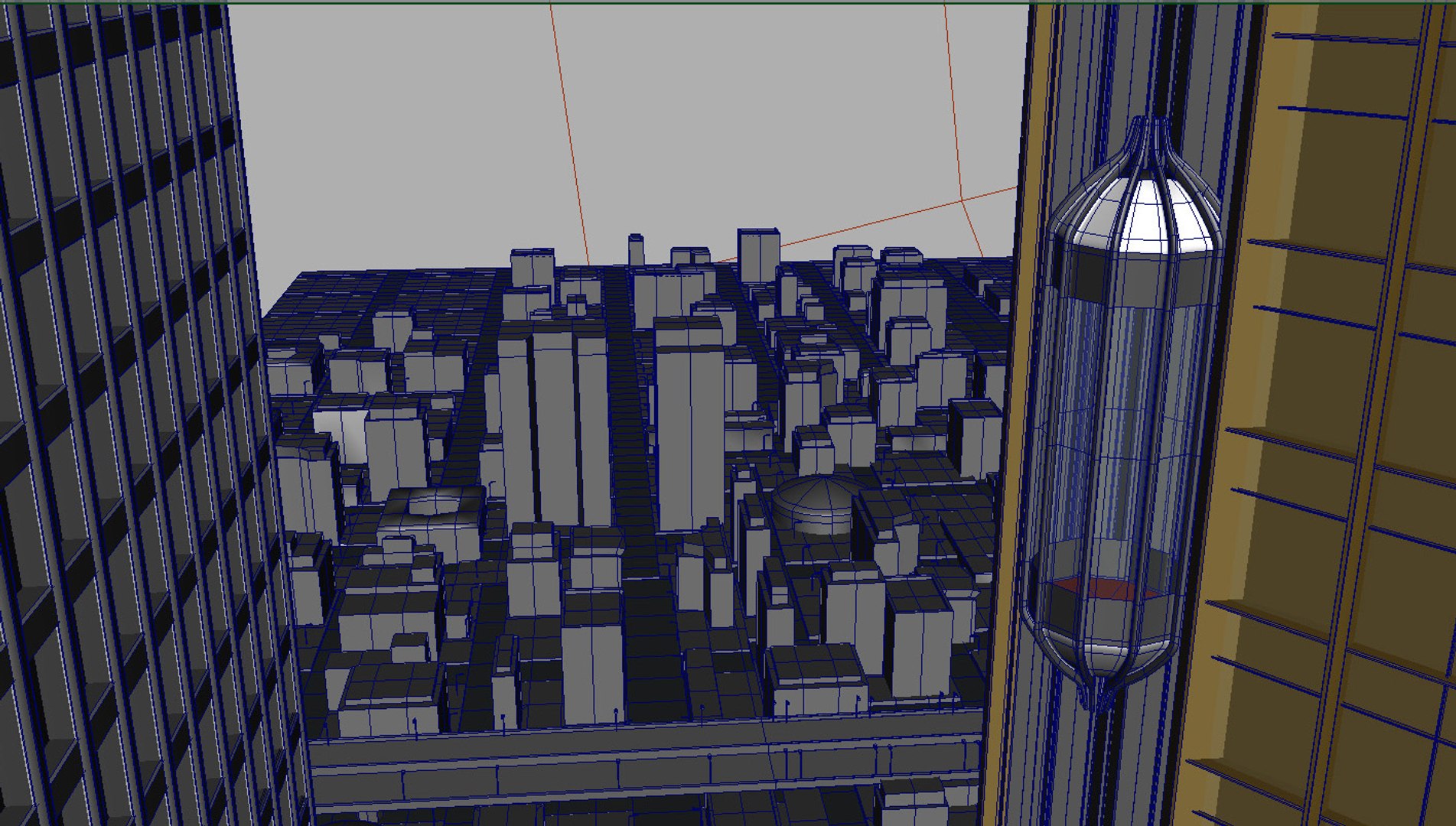 3d Model Of Glass Tower Inferno