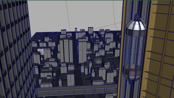 3d model of glass tower inferno