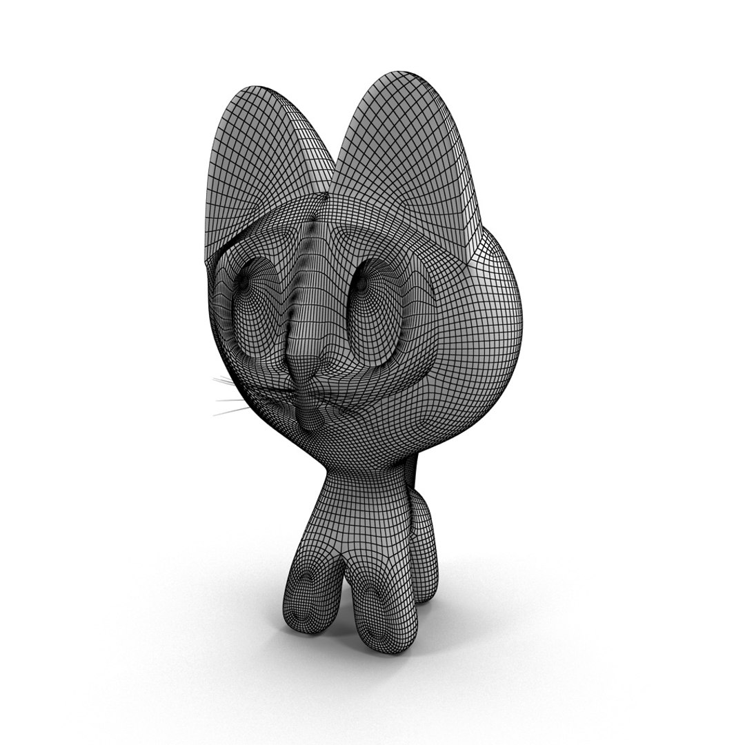 Russian Cartoon Kitten Gav 3d Model