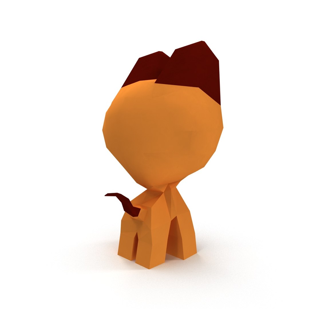 Russian Cartoon Kitten Gav 3d Model