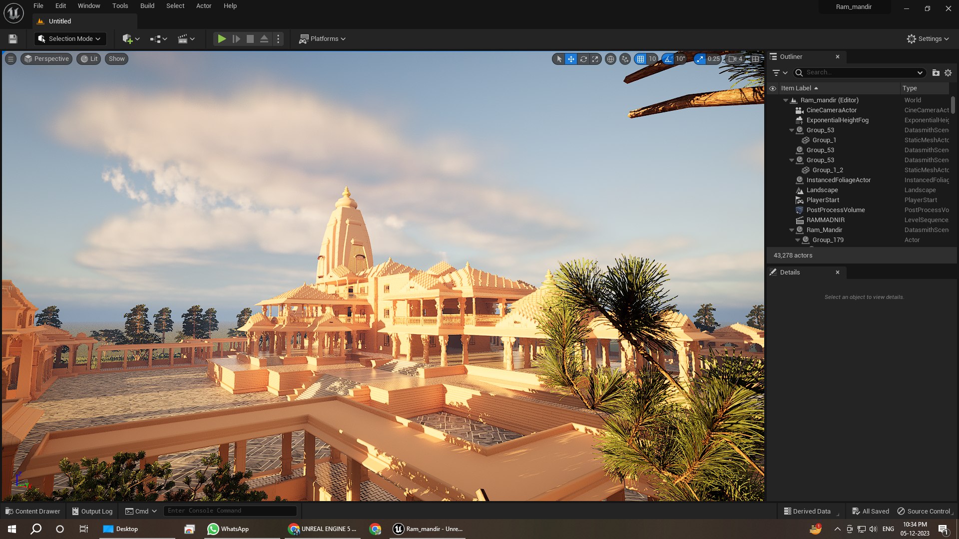 3D The Ram Mandir Ayodhya A Revered 3D Journey In Unreal Engine 5 Model ...
