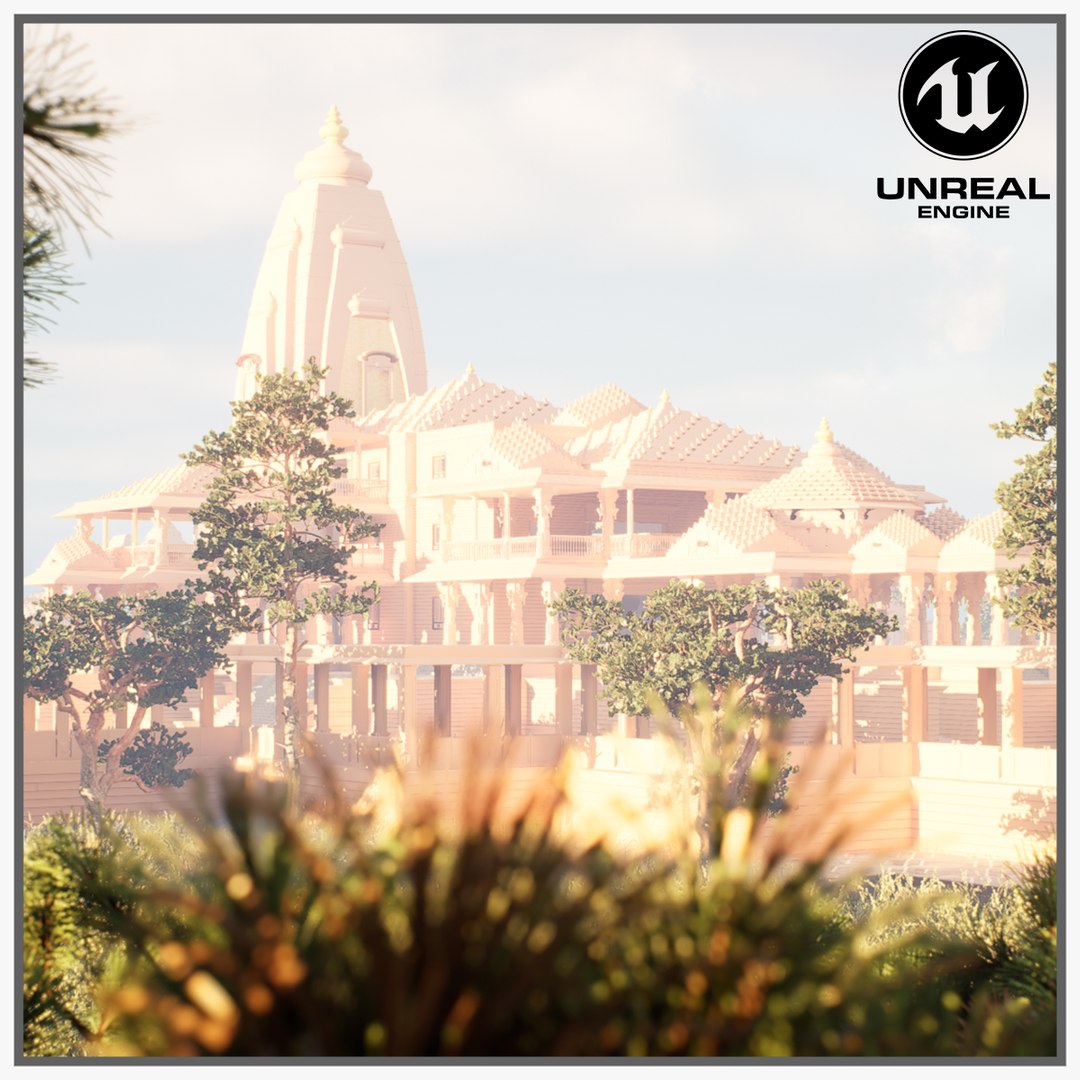 3D The Ram Mandir Ayodhya A Revered 3D Journey In Unreal Engine 5 Model ...
