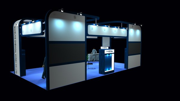 4 side open booth 3D model - TurboSquid 1851015