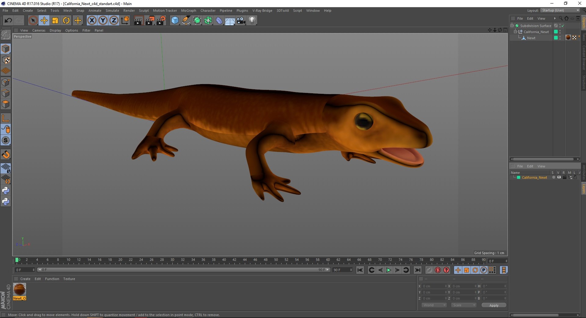 3D Model California Newt - TurboSquid 2143046