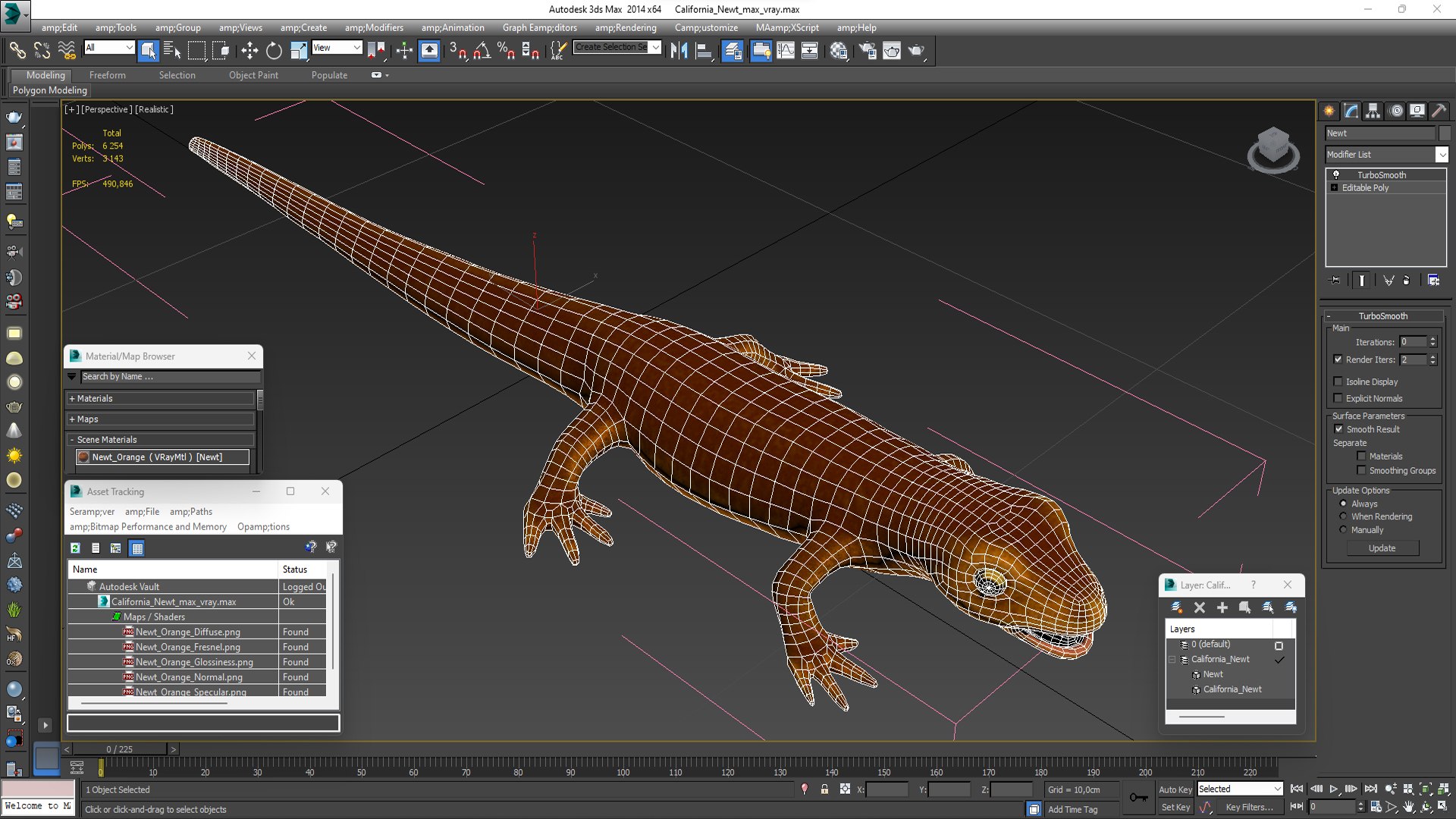 3D Model California Newt - TurboSquid 2143046