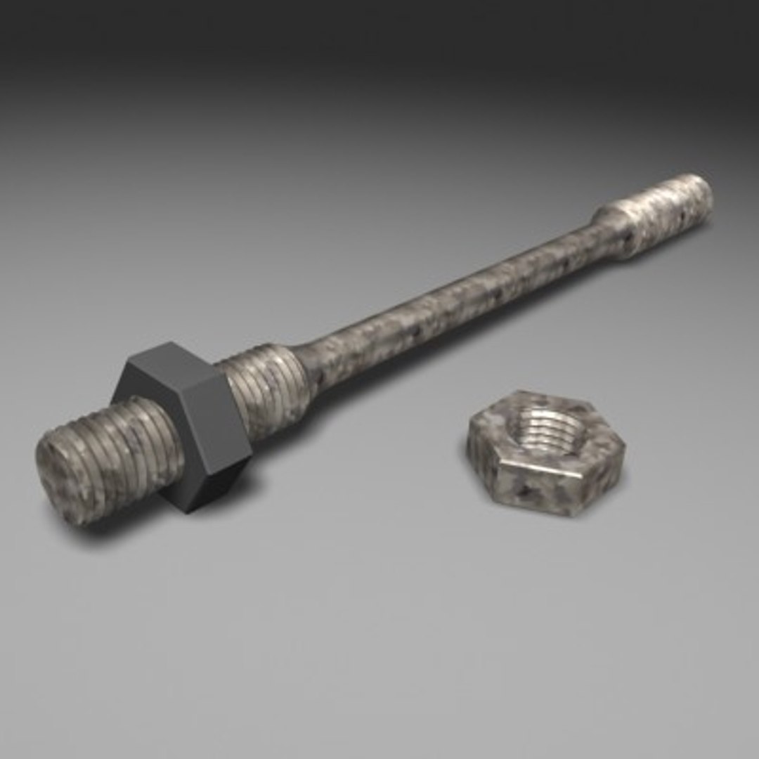 3d model nut bolt
