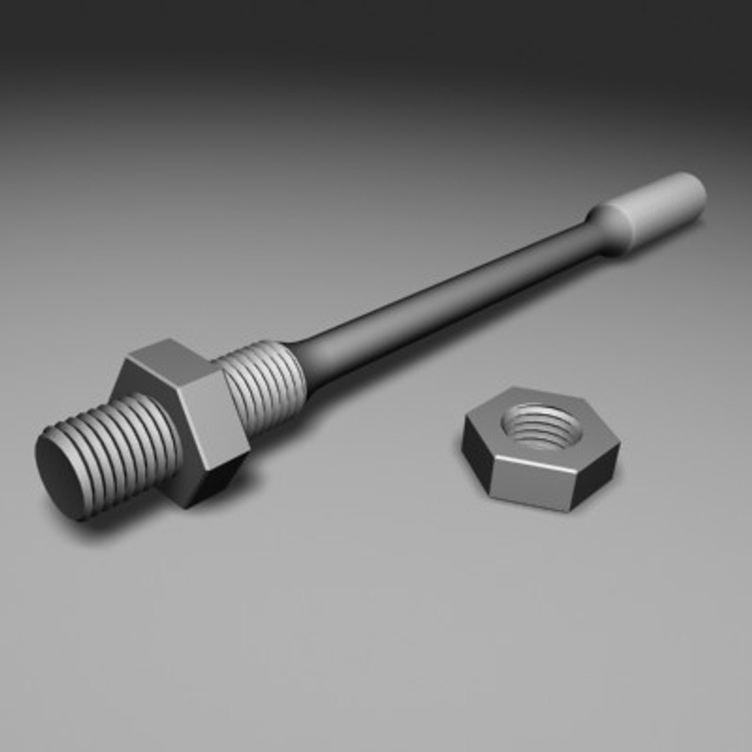 3d model nut bolt