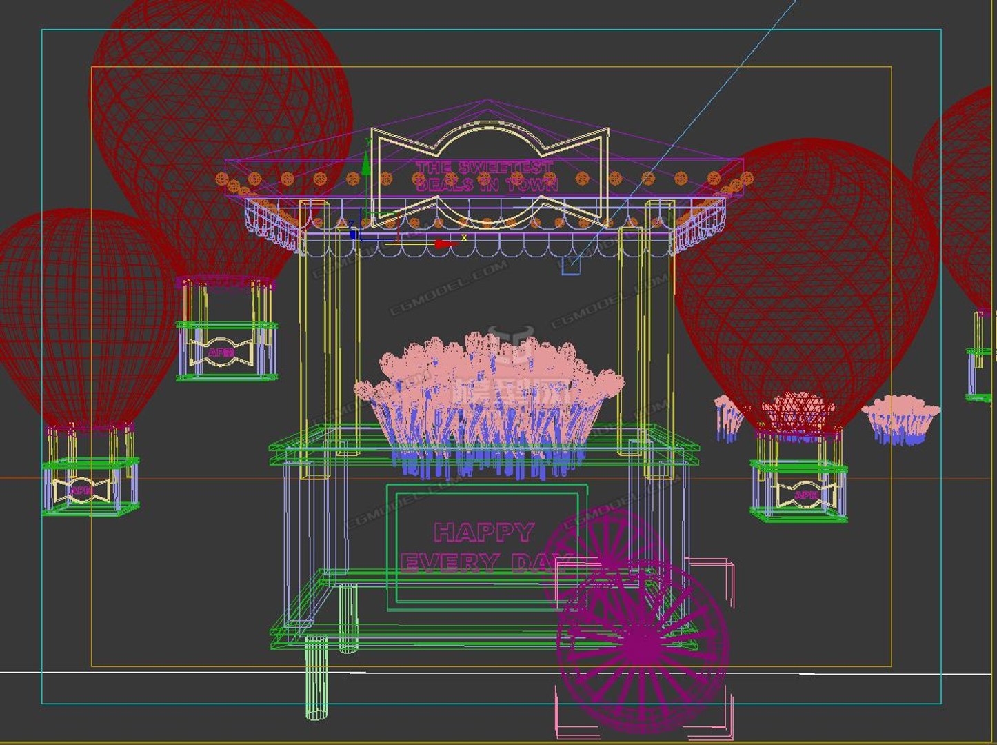 Flower Car Dessert 3D Model - TurboSquid 1413897