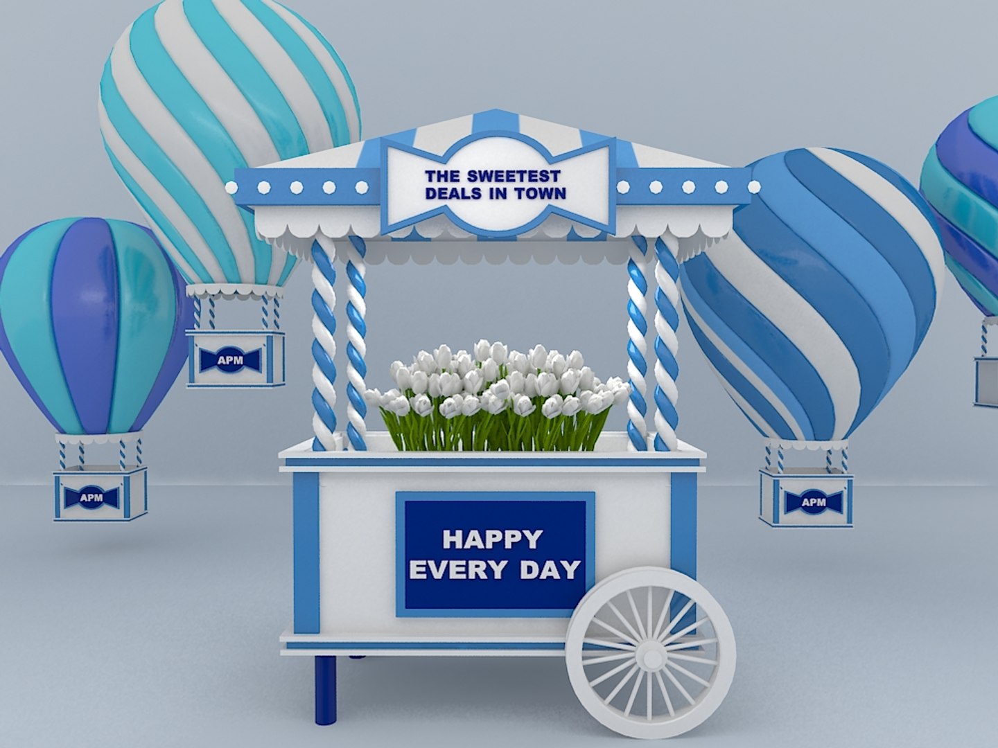 Flower Car Dessert 3D Model - TurboSquid 1413897