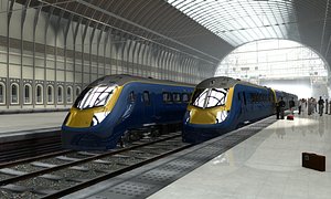 3d uk passenger train model