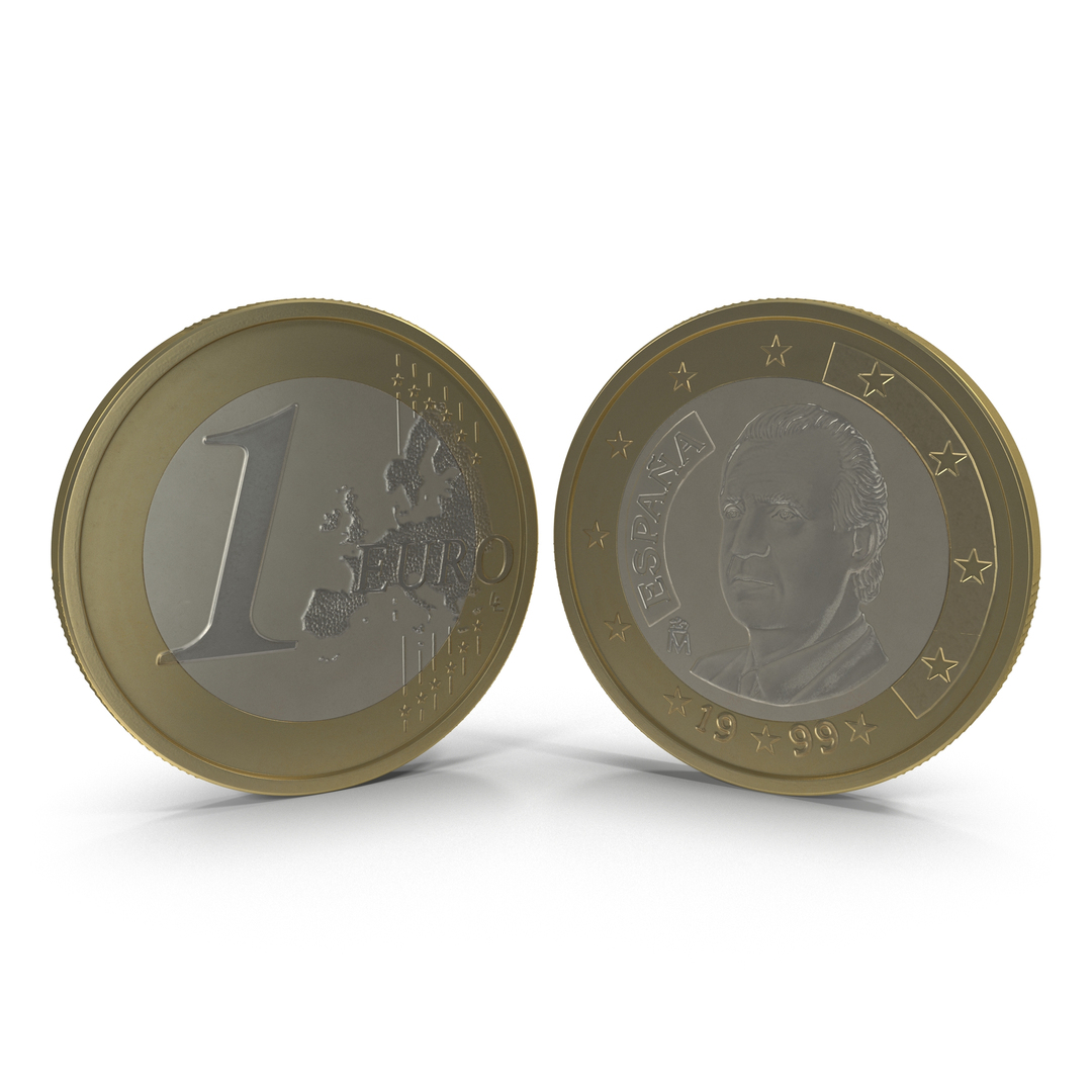 spain euro coins c4d