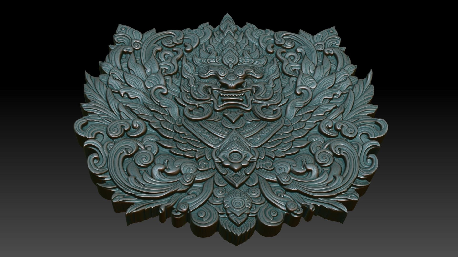 3D Garuda Basrelief 08 240812 Model - TurboSquid 2419429