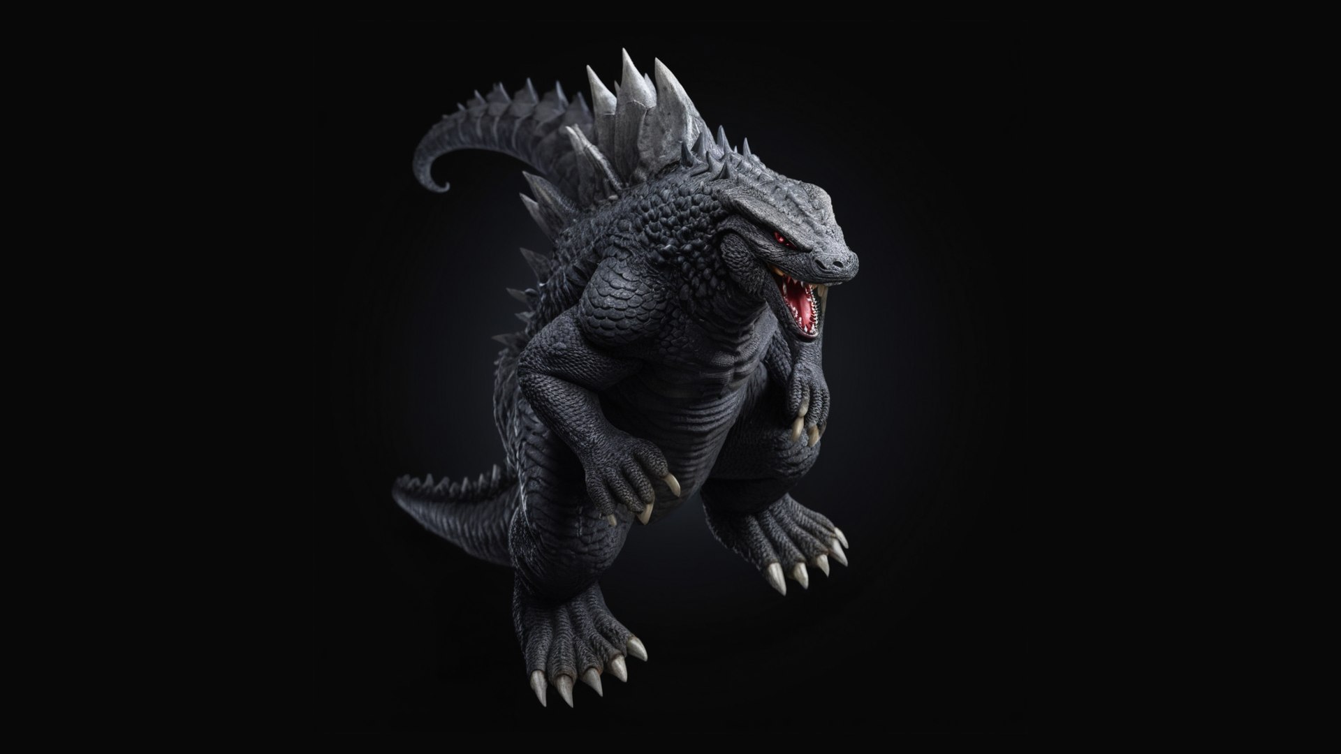 Godzilla Inspired Giant Monster - Low To Ultra Poly STL Format 3D Model ...