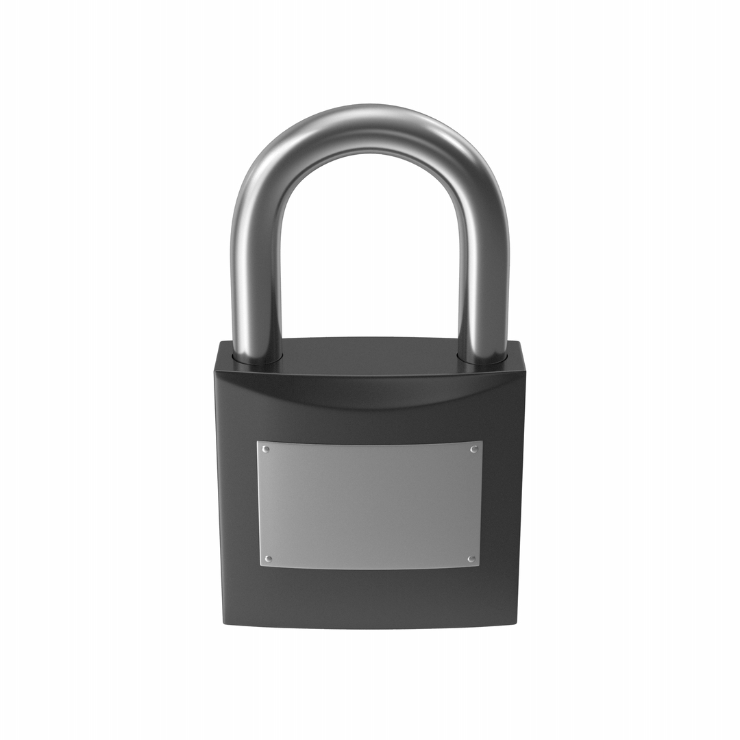 Black Padlock 3D Model - TurboSquid 2069856