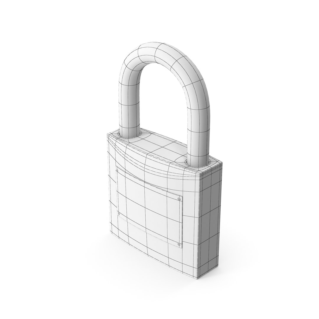 Black Padlock 3D Model - TurboSquid 2069856