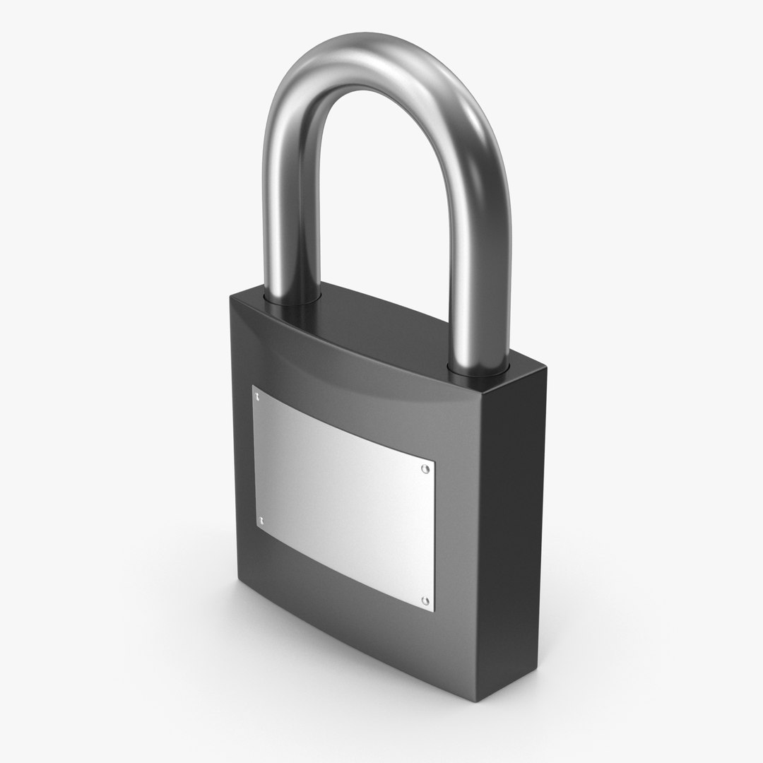 Black Padlock 3D model - TurboSquid 2069856