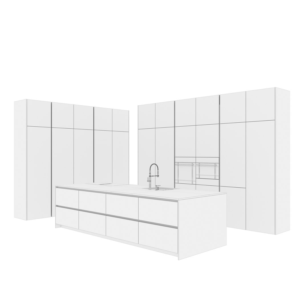 3D Kitchen Set 04 Model - TurboSquid 2150224