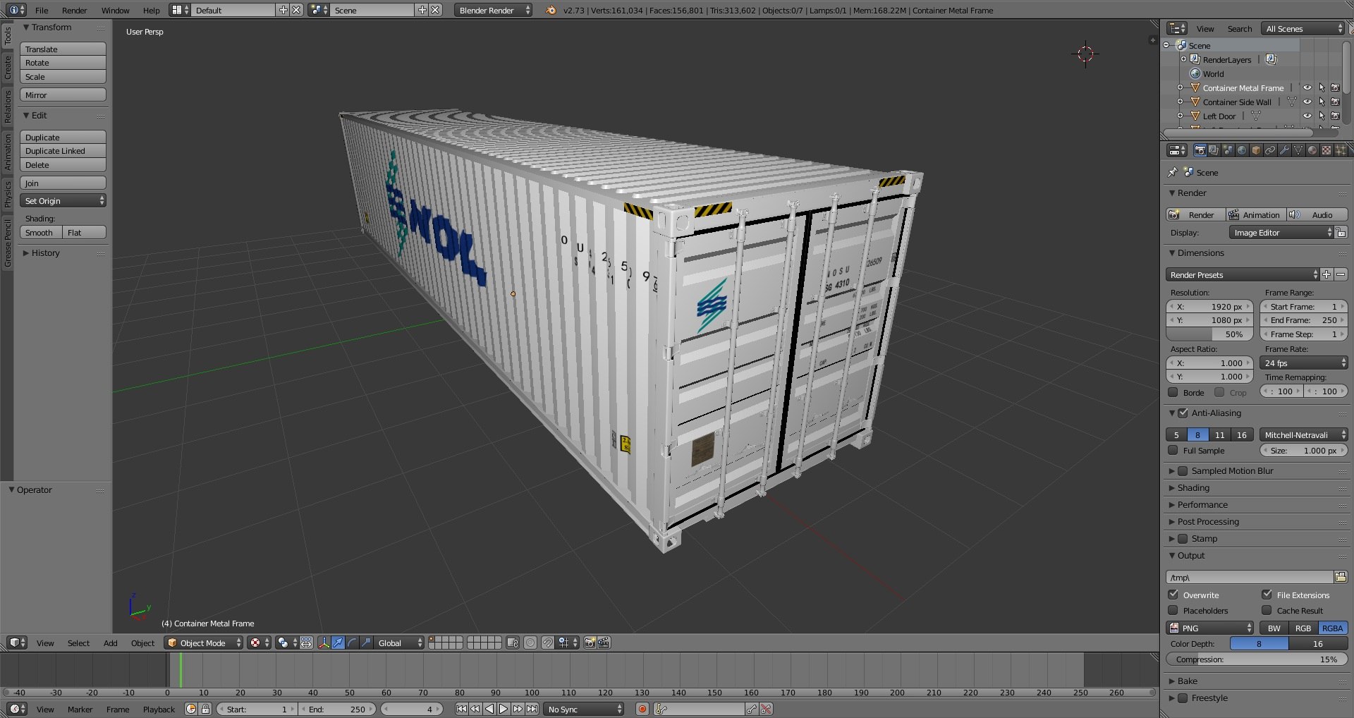 3d Nol Shipping Container