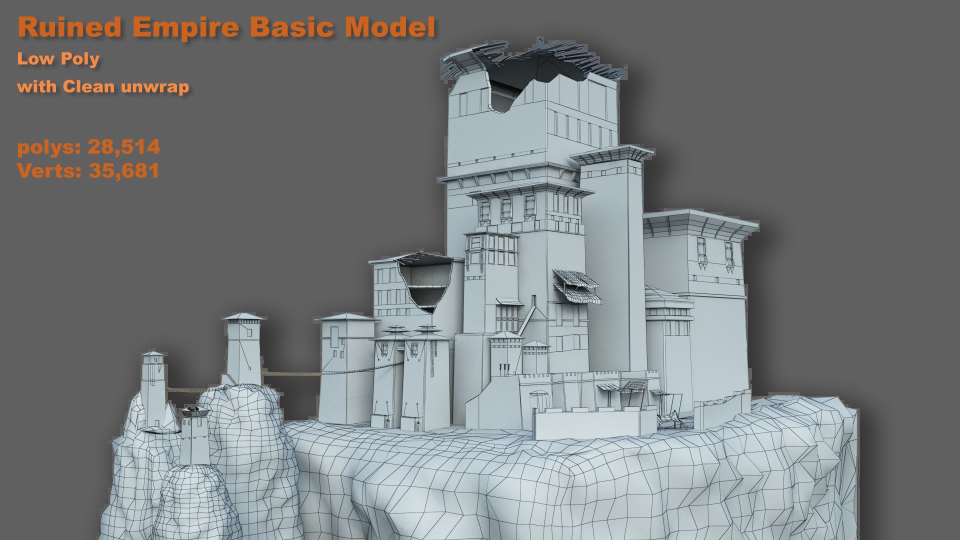 3D Basic Ruined Empire Model - TurboSquid 1399888
