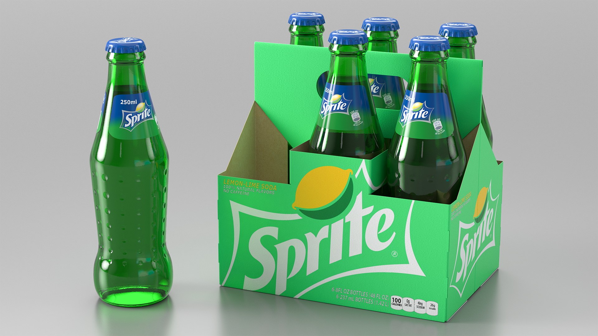 Sprite bottle package model - TurboSquid 1451141